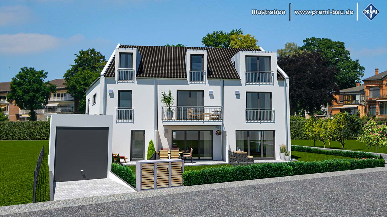 Dreispänner-Reihenhaus in München-Aubing - Praml Bau · Schlüsselfertig ...